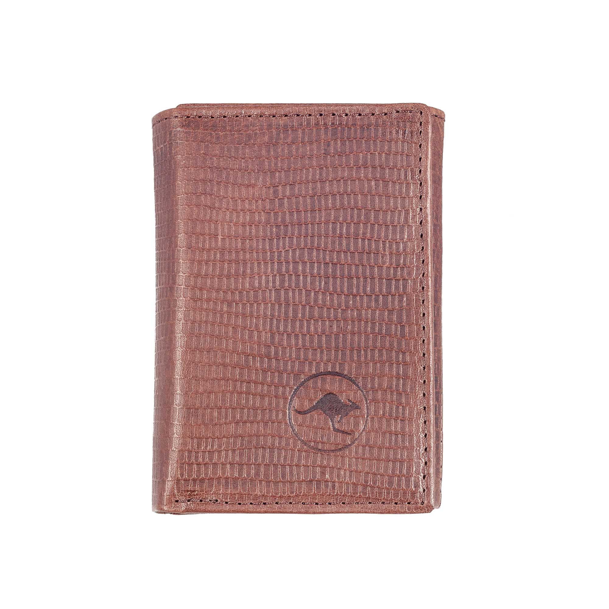 Genuine Kangaroo Leather RFID Wallet Snake Print Double Fold – Badgery ...
