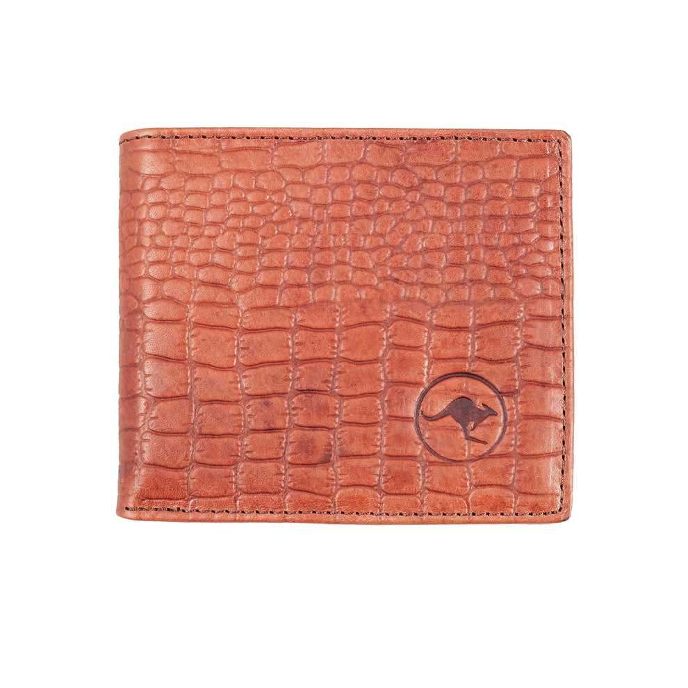 Kangaroo Leather Wallet Crocodile Print Single Fold – Badgery Belts AUS